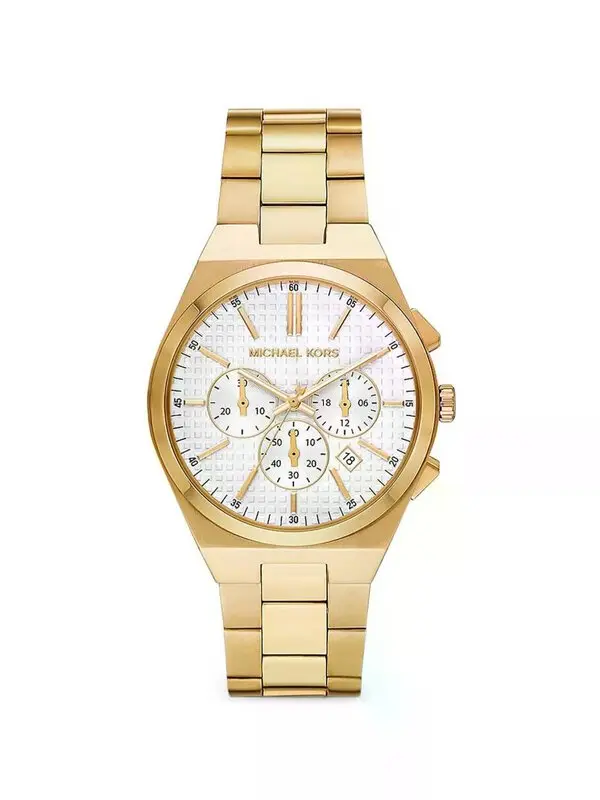 Michael Kors Oversized Lennox Gold-tone Watch - White