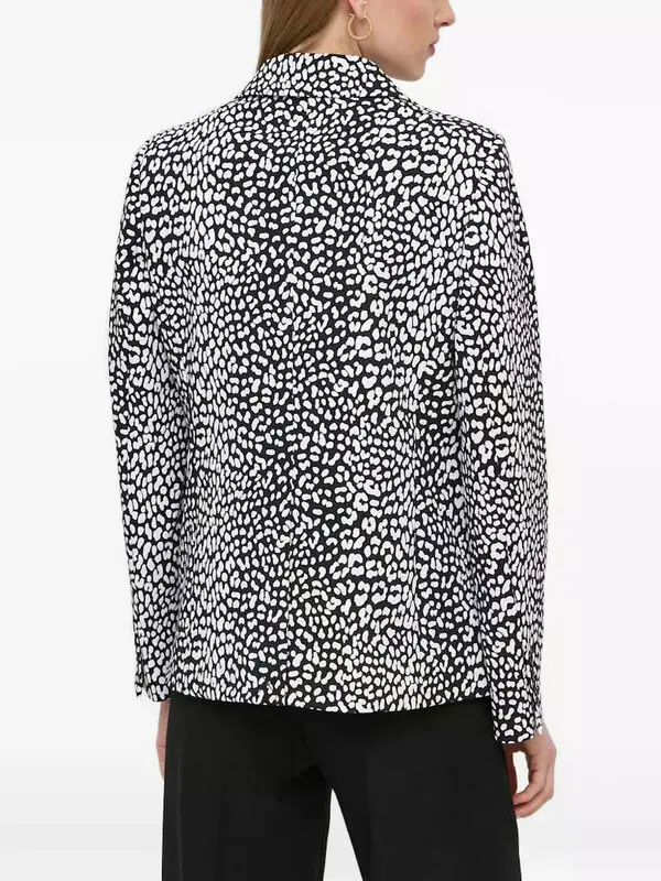 Michael Kors Leopard-print Stretch Crepe Blazer
