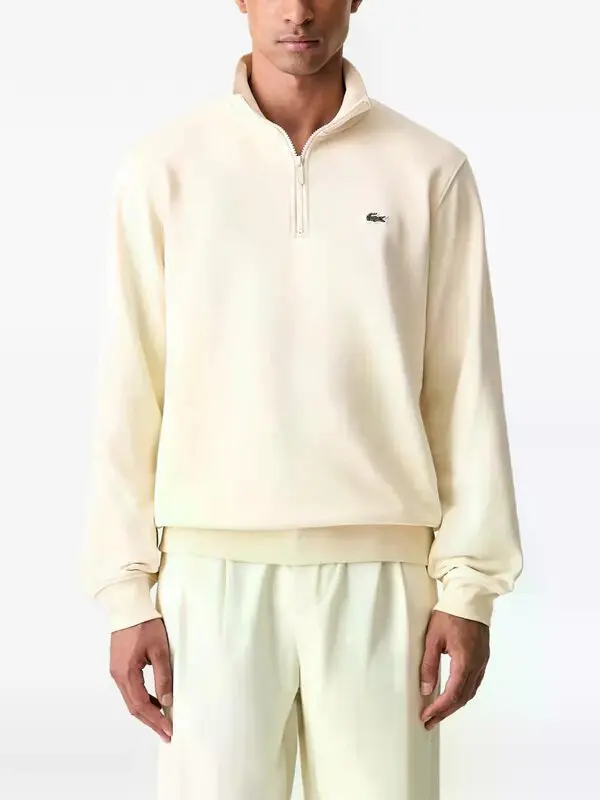 Lacoste Quarter-zip Logo-patch Sweatshirt