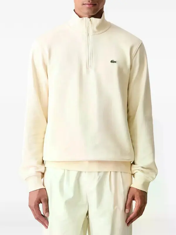 Lacoste Quarter-zip Logo-patch Sweatshirt