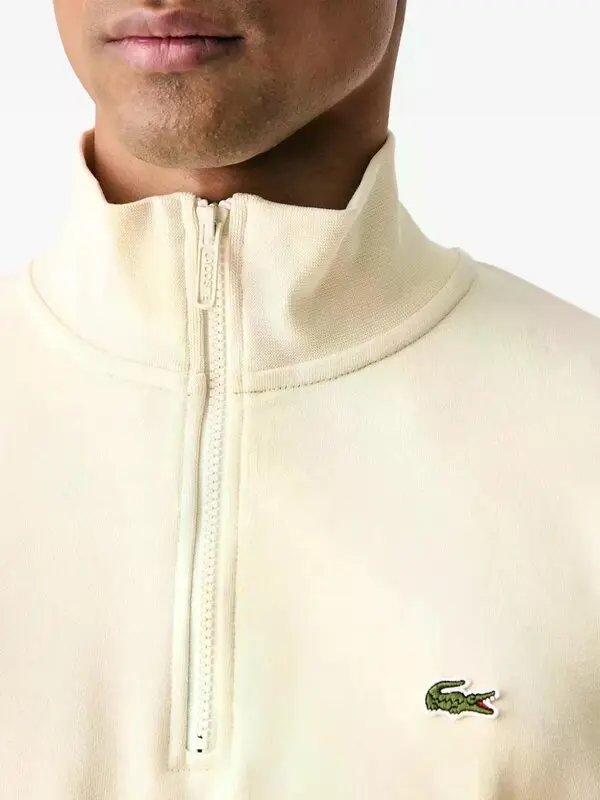 Lacoste Quarter-zip Logo-patch Sweatshirt