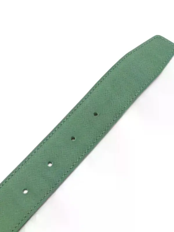 Hermès 1996 H-logo Reversible Belt - Green
