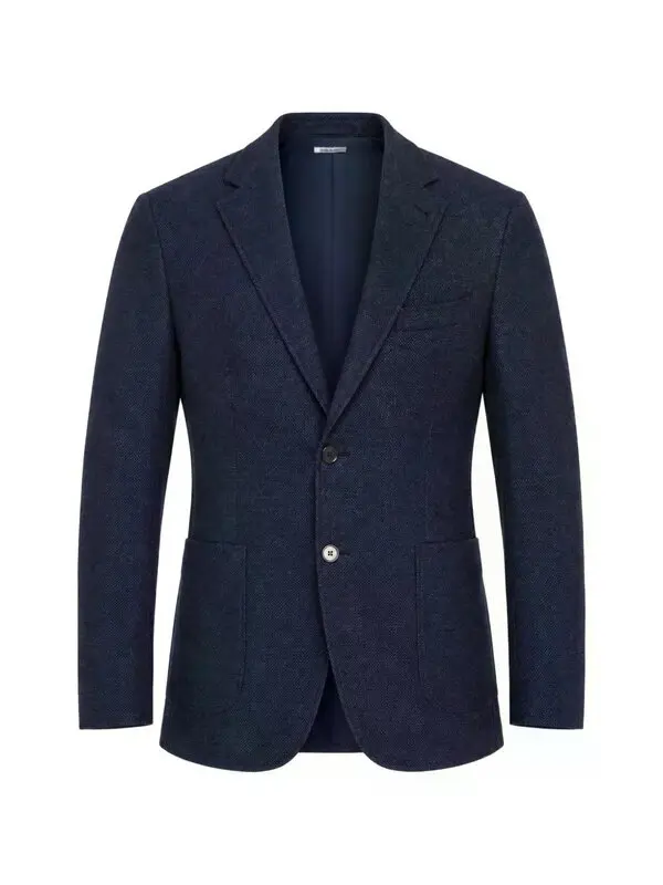 NORWEGIAN WOOL Notch-lapel Single-breasted Blazer - Blue