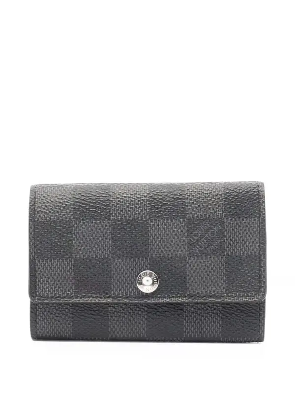 LOUIS VUITTON 2008 6 Damier Graphite Multicle Key Case - Black
