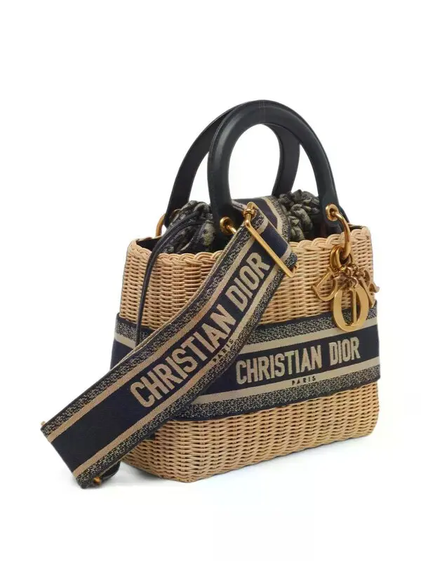 Dior 2022 Medium Lady Wicker Tote Bag