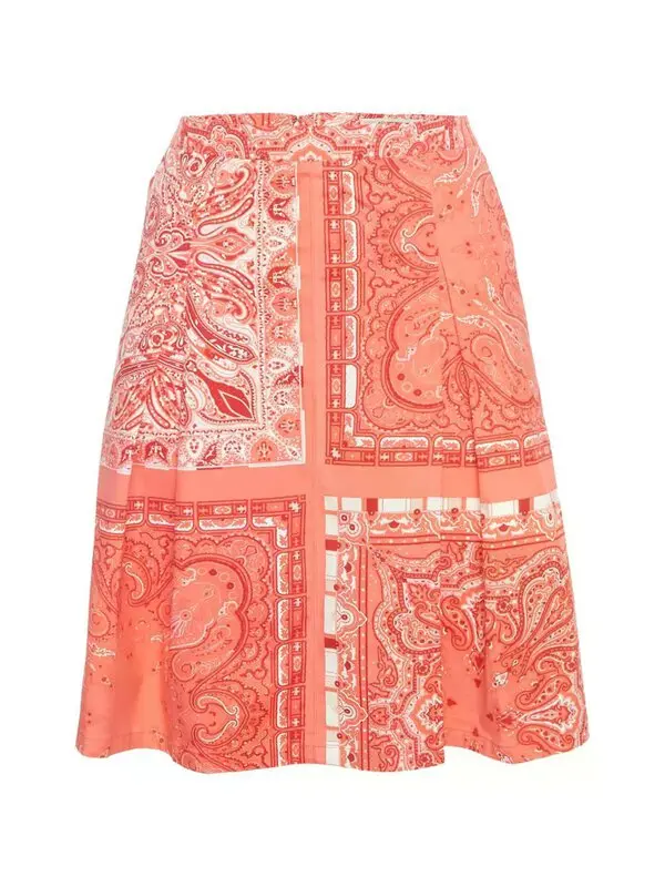 Etro Paisley Pleated Midi Skirt
