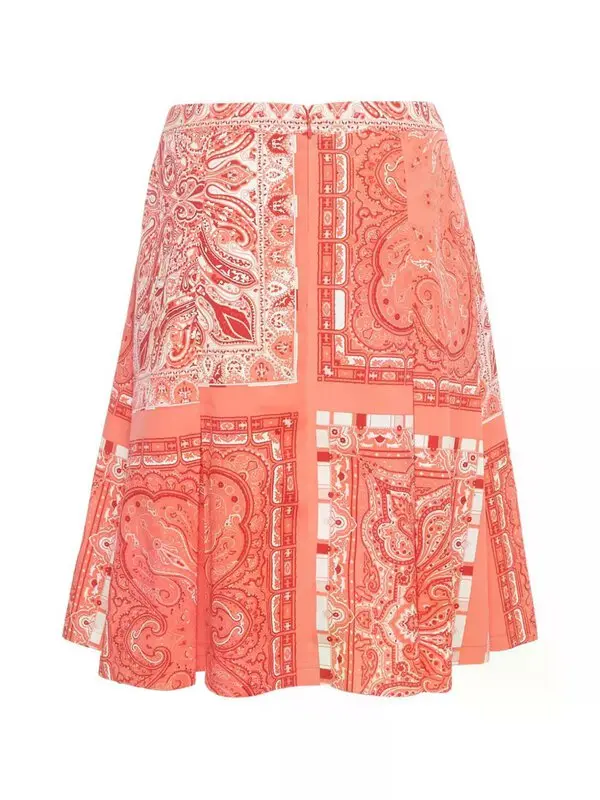 Etro Paisley Pleated Midi Skirt