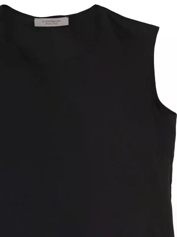 D.exterior Scoop-neck Curved-hem Tank Top