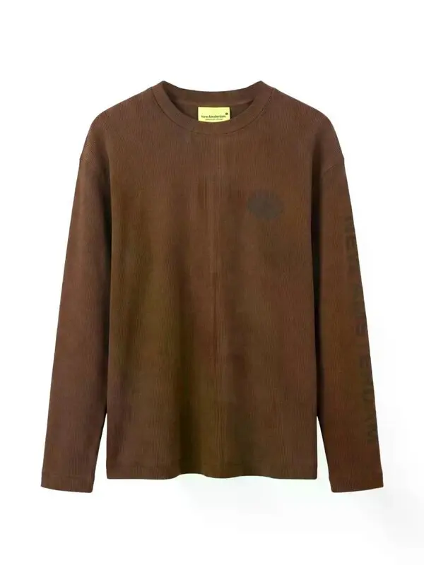 NEW AMSTERDAM SURFASSOCIATION Logo-print Waffle-knit T-shirt