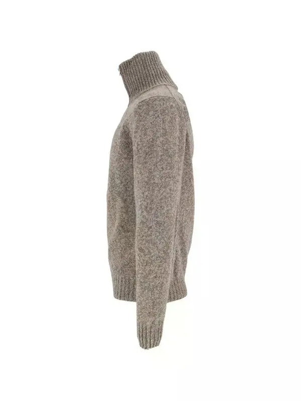 SETTEFILI CASHMERE Ribbed High-neck Cardigan
