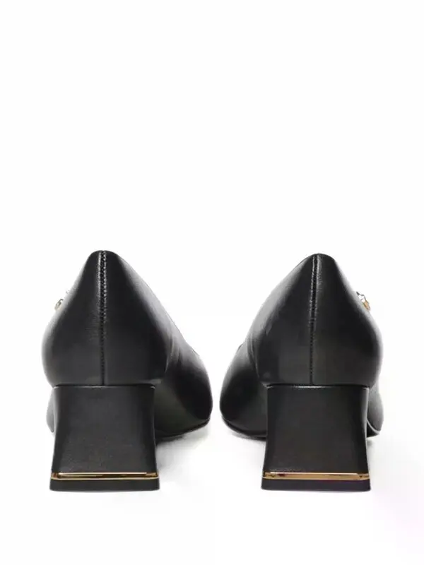 COCCINELLE C-everyday Logo-plaque Block-heel Pumps