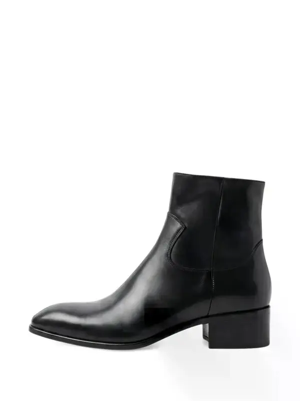 SANGUE Leather Zip-fastening Biker Boots