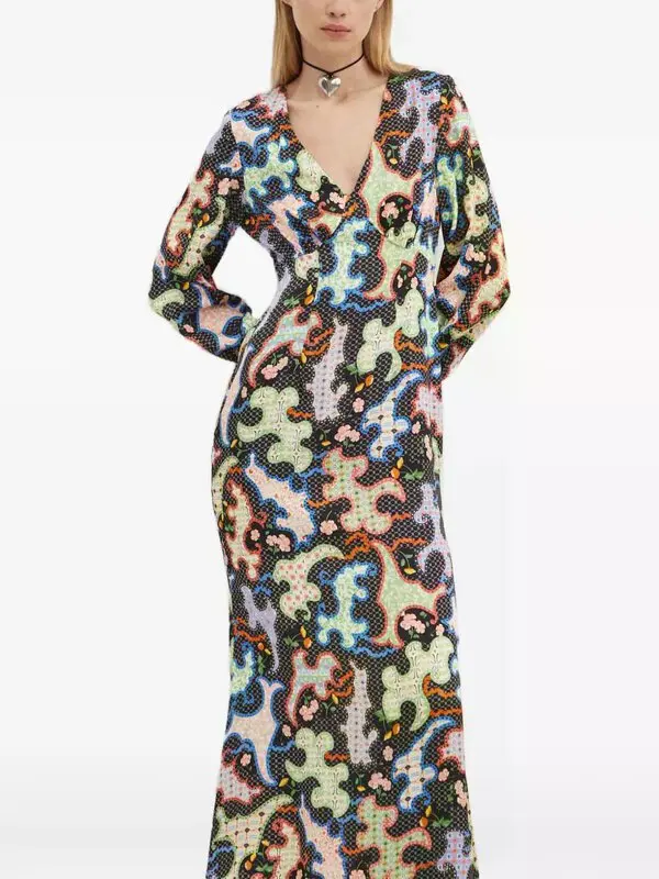NEVER FULLY DRESSED V-neck Maxi Dress