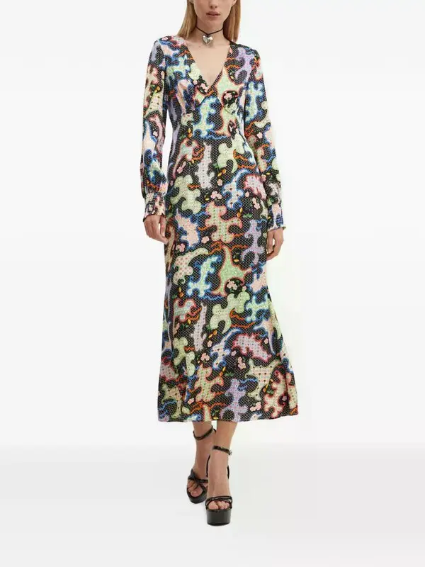 NEVER FULLY DRESSED V-neck Maxi Dress