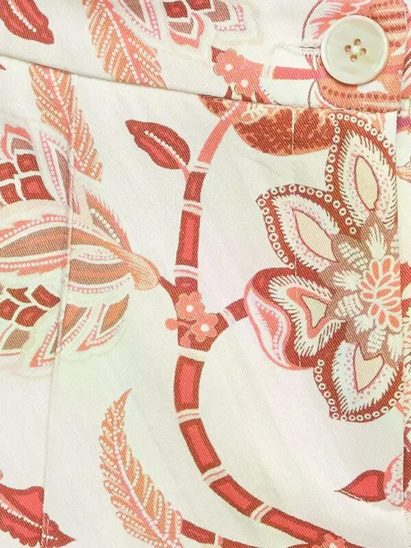 Etro Floral-print Cropped Trousers