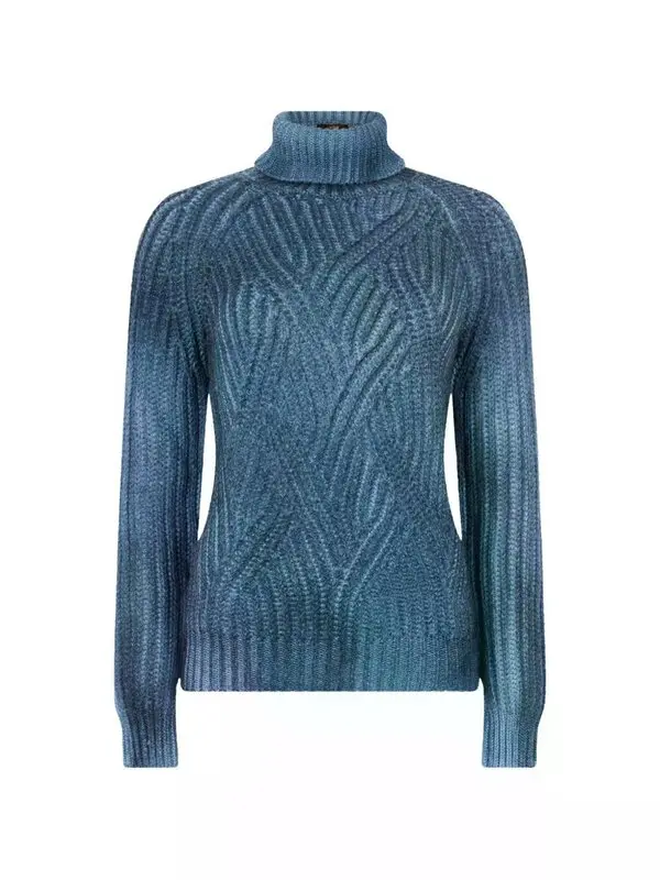 MOORER Blimal-tc Cable-knit Roll-neck Sweater