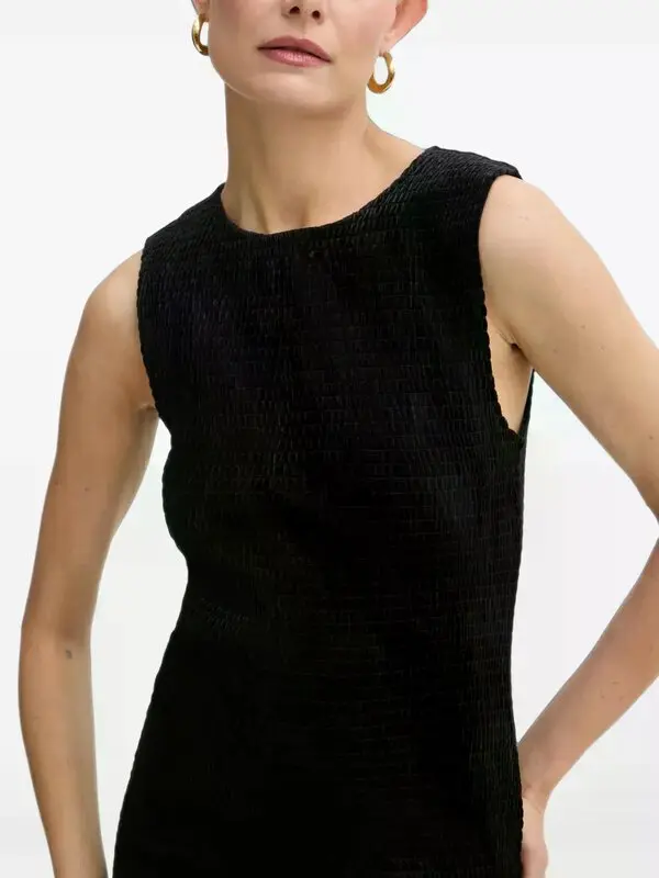 Michael Kors Smocked Velvet Dress