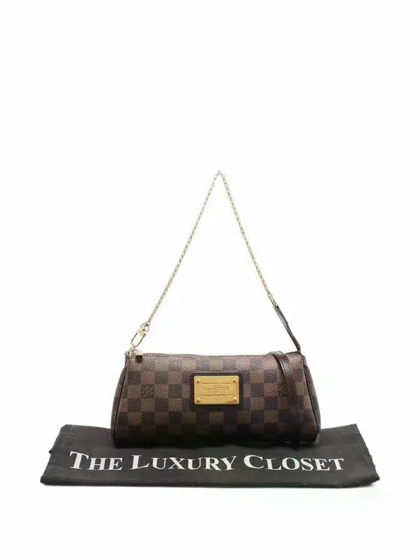 LOUIS VUITTON 2011 Small Eva Damier Ebène Shoulder Bag