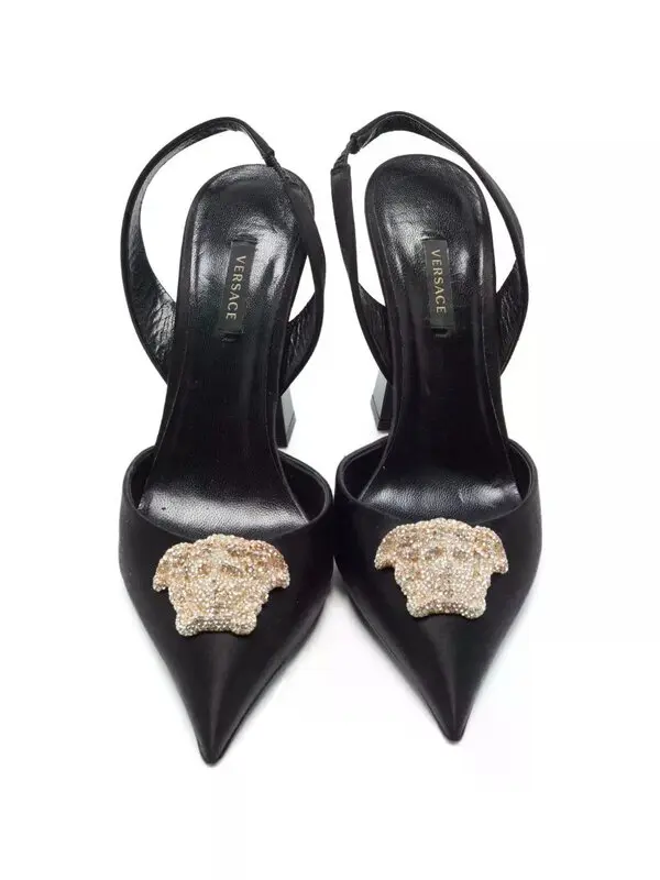 Versace La Medusa Crystal Slingback Pumps