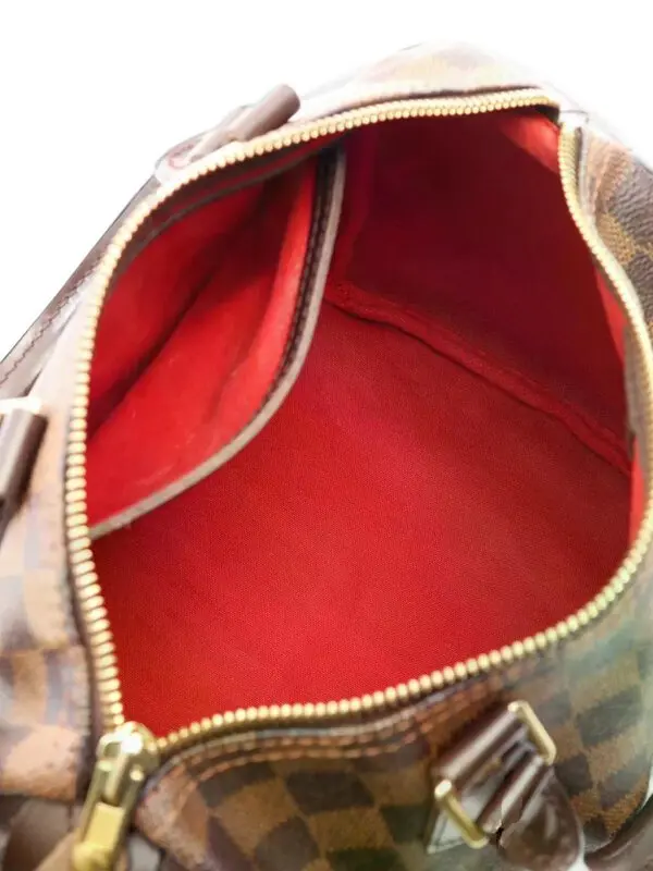 LOUIS VUITTON 2007 25 Speedy Damier Ebene Tote Bag