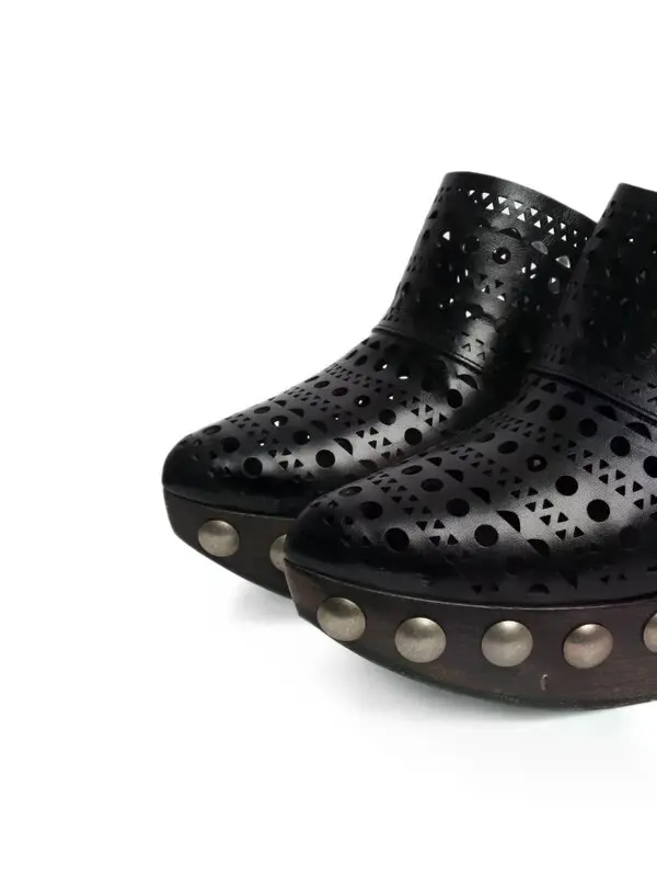 Alaïa Laser-cut Rivet Mules