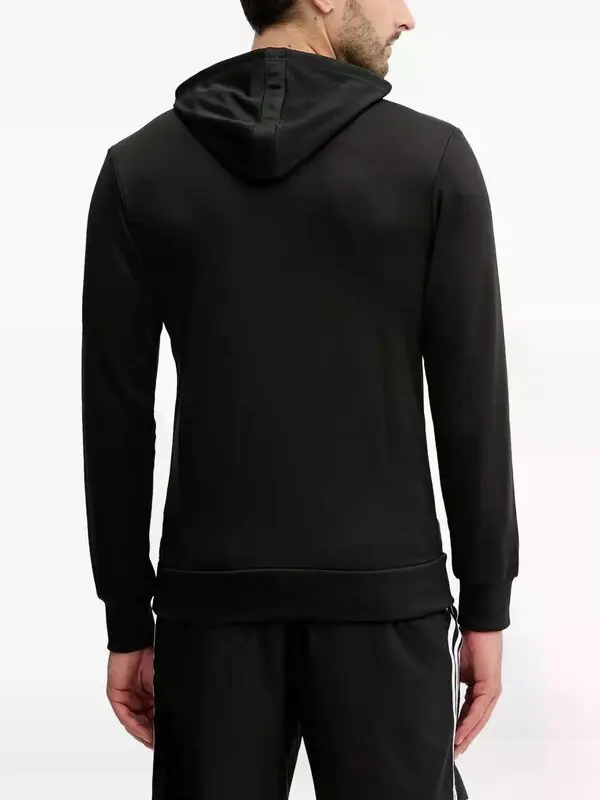 Adidas Logo-print Side-stripe Hoodie