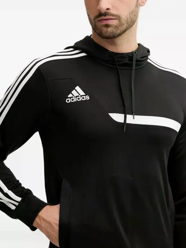 Adidas Logo-print Side-stripe Hoodie
