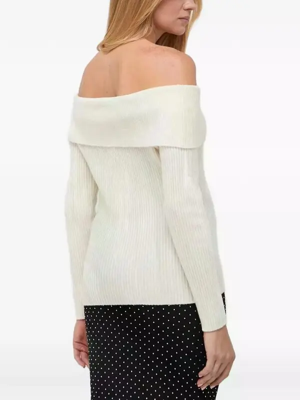 Michael Kors Merino Wool And Cashmere Off-the-shoulder Sweater