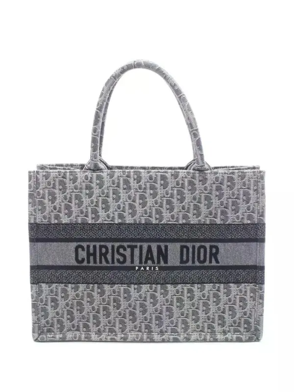Dior 2010s Medium Book Tote Canvas Tote Bag