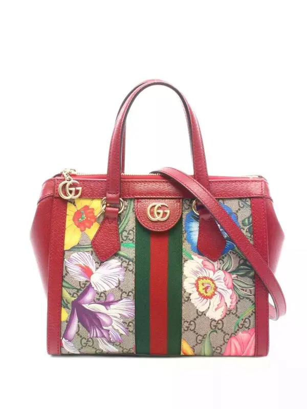 Gucci 2010s Ophidia Gg Flora Handbag - Red