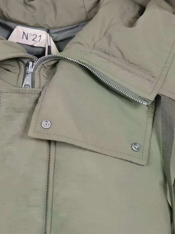 N°21 Quilted-sleeve Oversized Coat