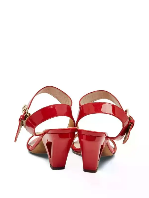 Fendi Ankle-strap Leather Heeled Sandals