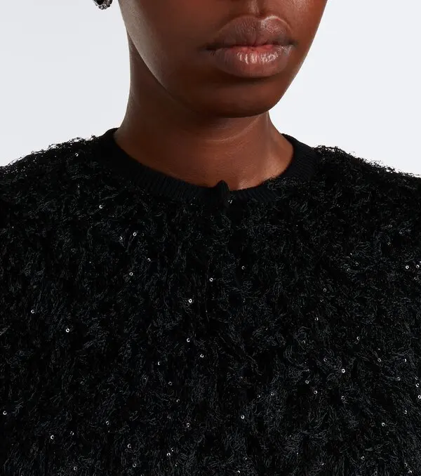 Max Mara Sequined Cardigan - Black