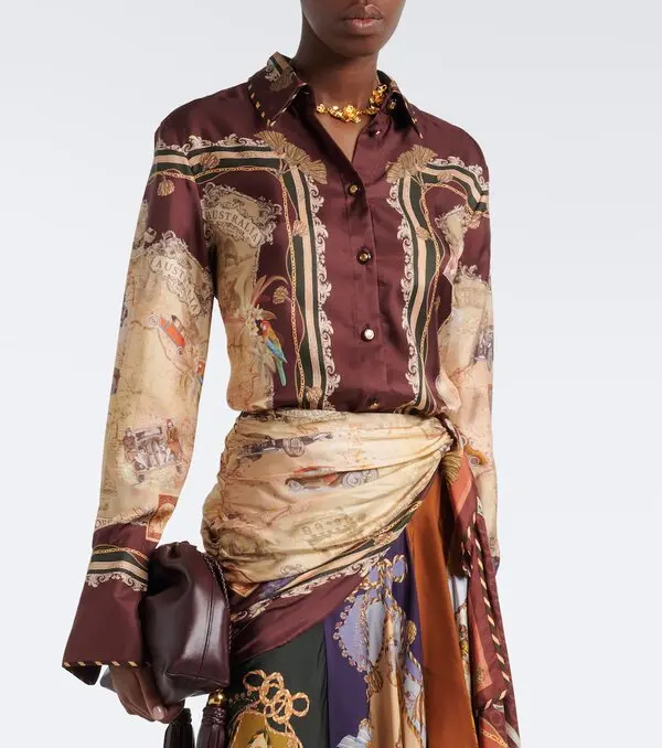 Zimmermann Valiant Printed Silk Twill Shirt - Multicoloured