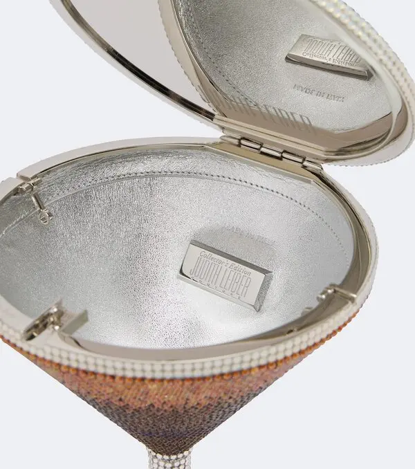 Judith Leiber Martini Espresso Crystal-embellished Clutch