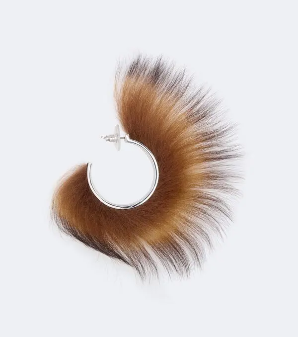 Acne Studios Shearling Hoop Earrings