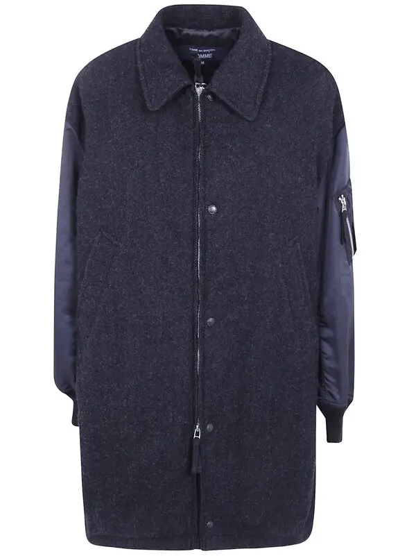 Comme Des Garçons Coat Bomber Wool Sleeves