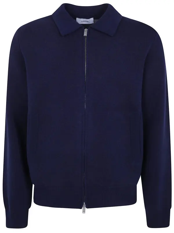 LARDINI Double Knit Jacket "double Knit Jacket - Blue