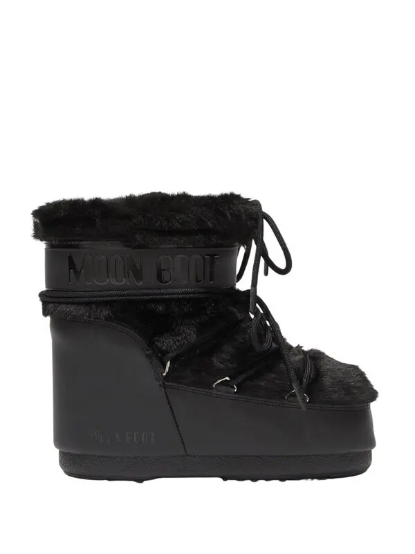 Moon Boot Faux Fur Boots "icon - Black