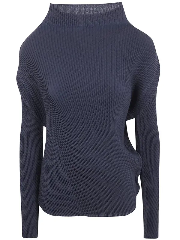 Issey Miyake Shirt Pleated "misty Pleats - Black