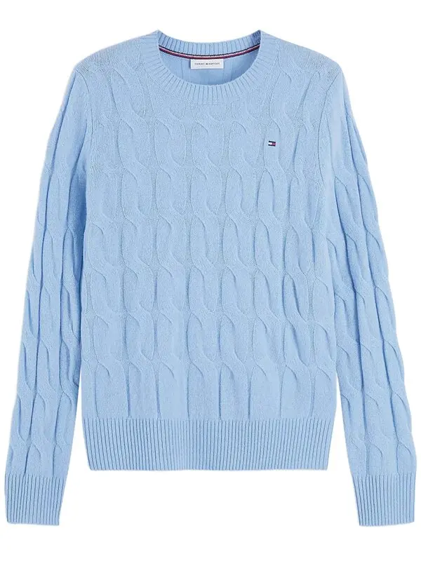 Tommy Hilfiger Braided Pure Wool Knit Pullover