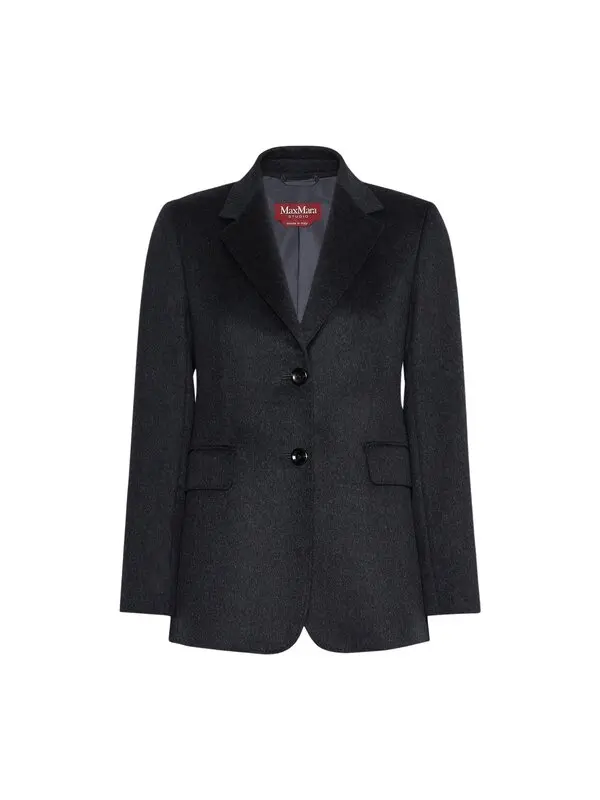 Max Mara Single-breasted Wool Drap Blazer - Gray