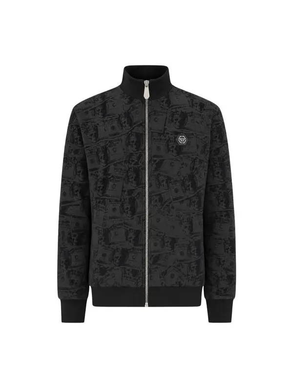 Philipp Plein Tracksuit Jacket All-over Dollar - Black