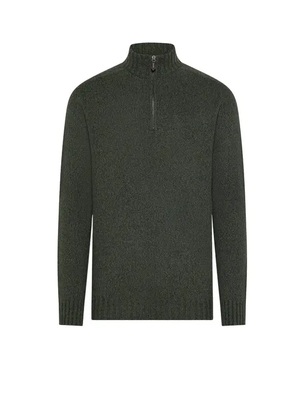 SEVENTY VENEZIA Zipped Mouliné Sweater