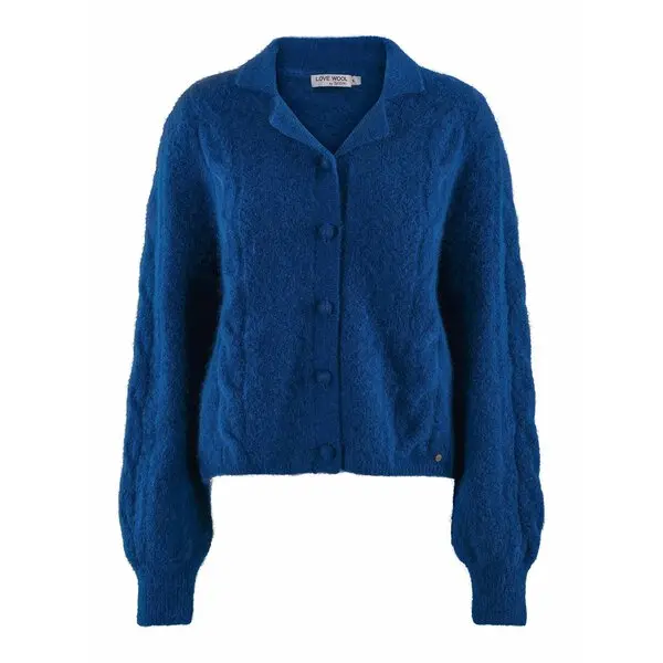 TIRILLM Ninni Mohair Mix Knitted Cardigan Ocean