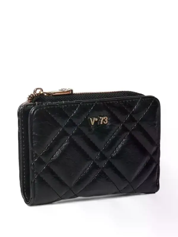 V°73 Diaspro Quilted Logo-plaque Wallet