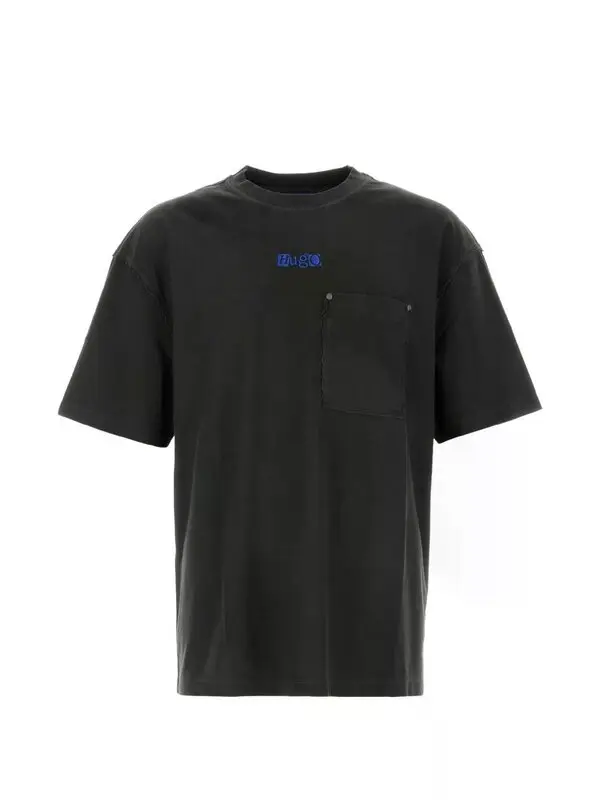 Hugo Logo-print Chest-pocket T-shirt