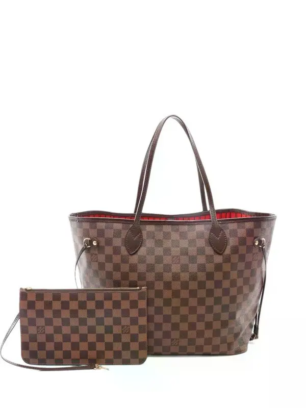 LOUIS VUITTON 2015 Mm Neverfull Damier Ebene Tote Bag