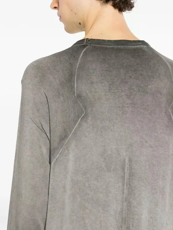 THOM KROM Cold-dye Three-quarter Sleeve T-shirt
