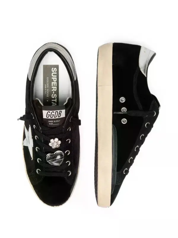 GOLDEN GOOSE Super Star Velvet Upper And Heels Laminated-star With Charms